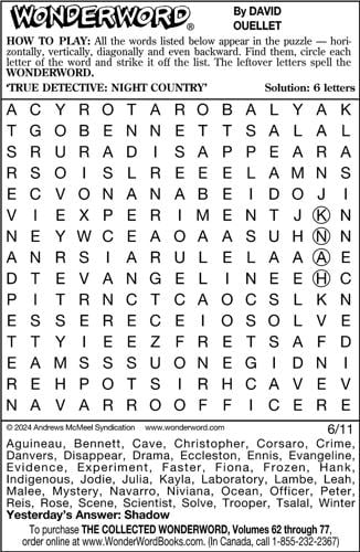 Wonderword puzzles for Week of June 9, 2024 | Multimedia | dcourier.com