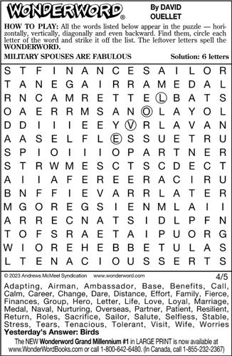 Wonderword puzzles: Week of April 2, 2023 | Puzzles from Print Edition ...