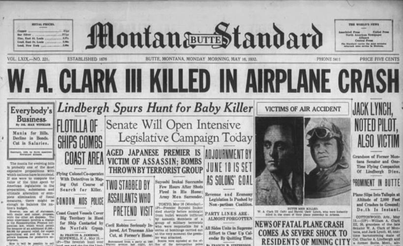 Days Past: Heir to the Clark Fortune Killed Learning Blind Flying ...