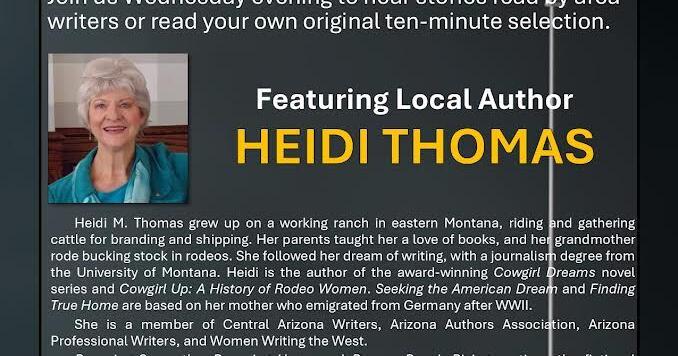 Heidi Thomas to headline prose open mic at Elks on July 9 | News ...