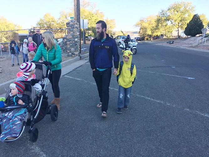 Skyview students step up for Walk to School Day in downtown Prescott ...
