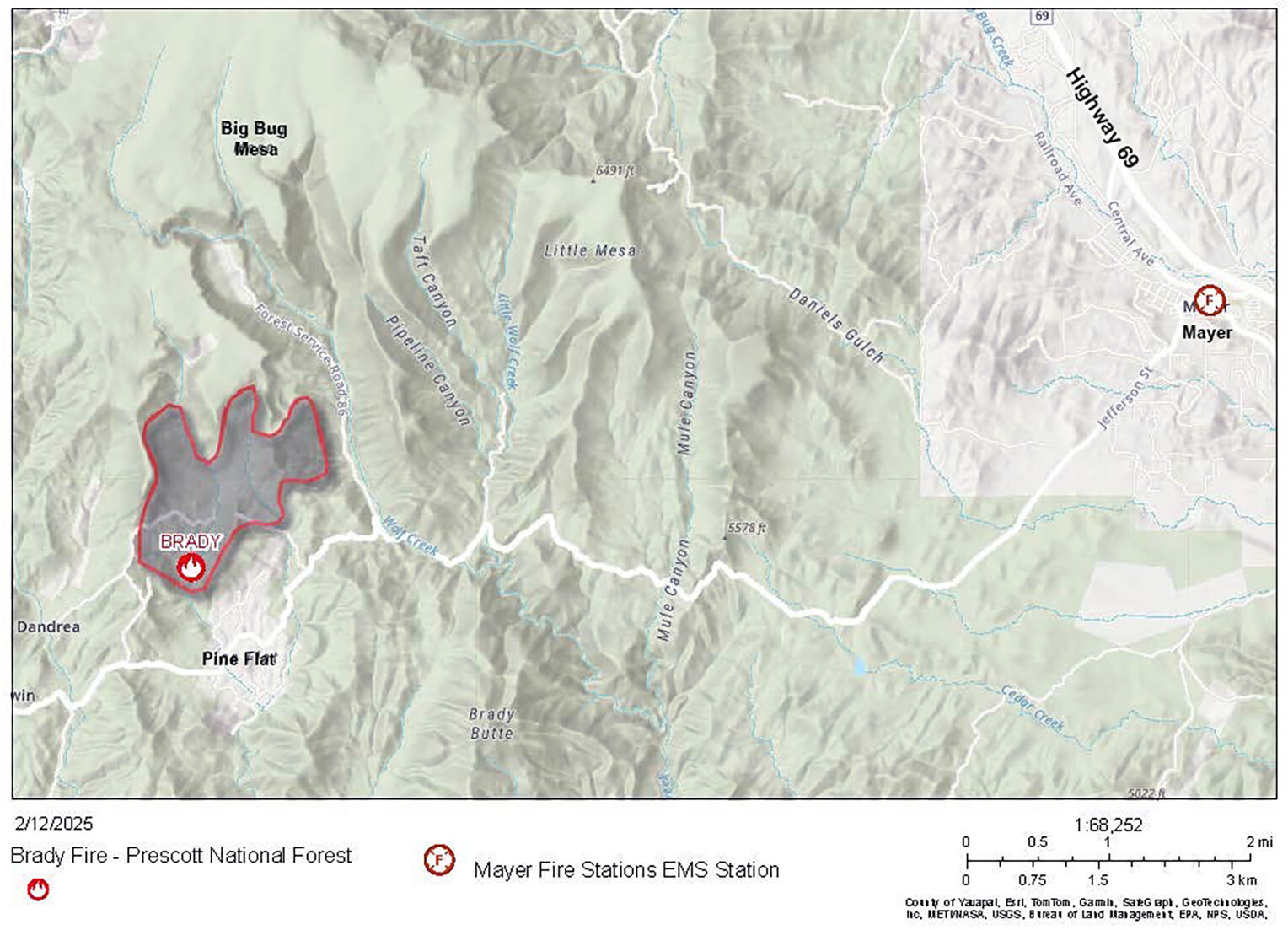 UPDATE: Brady Fire 49% contained, evacuations lifted for Pine Flats ...