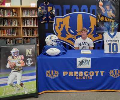 Jaxon Rice, Prescott quarterback, signs with U.S. Naval Academy Prep ...