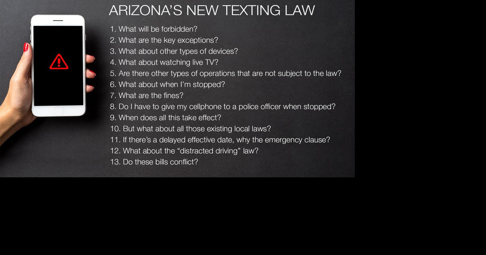 13 things you need to know about the new texting law | Chino Valley ...