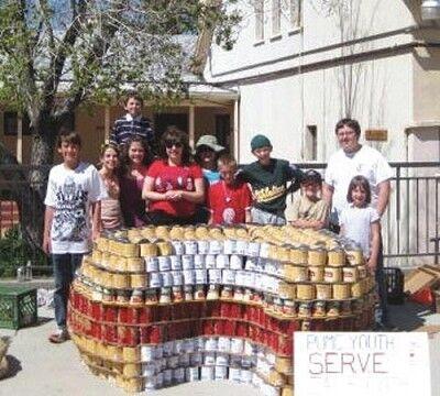 Students make sculptures out of canned goods for food drive | Life ...