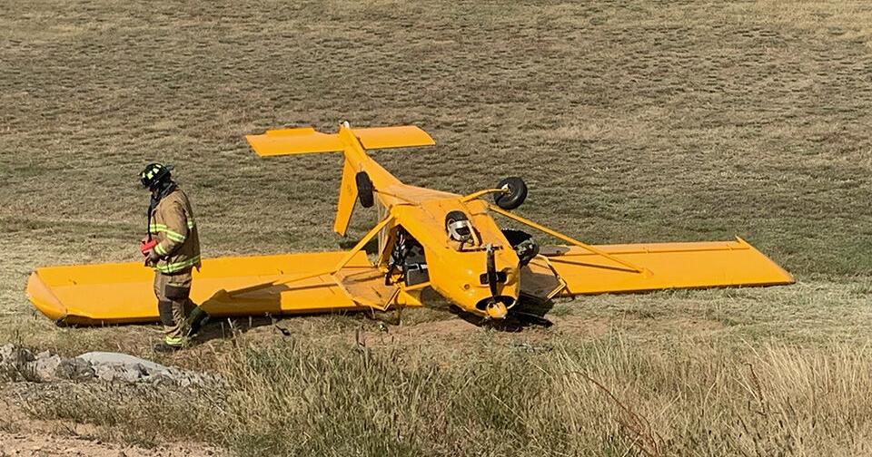Pilot suffers minor injuries when plane flips over off runway at ...