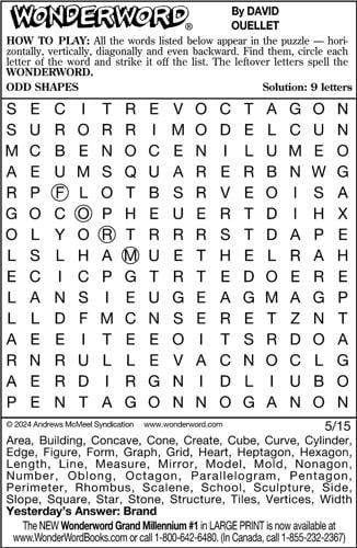 Wonderword puzzles: Week of May 12, 2024 | Puzzles from Print Edition ...
