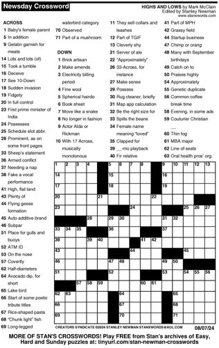 Crossword puzzles for Week of Aug. 4, 2024 | Multimedia | dcourier.com