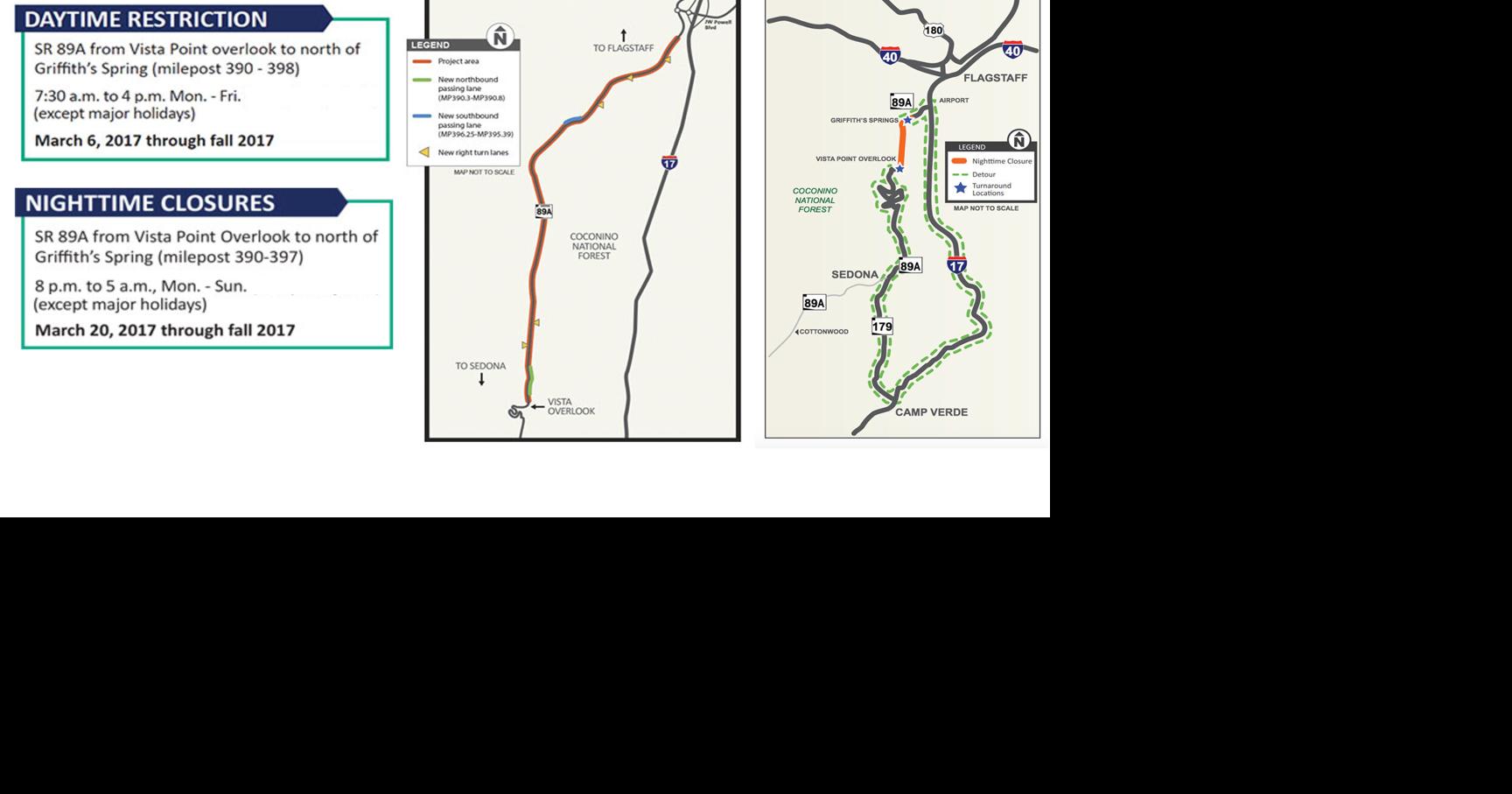 Safety Improvements and Closures: State Route 89A south of Flagstaff ...