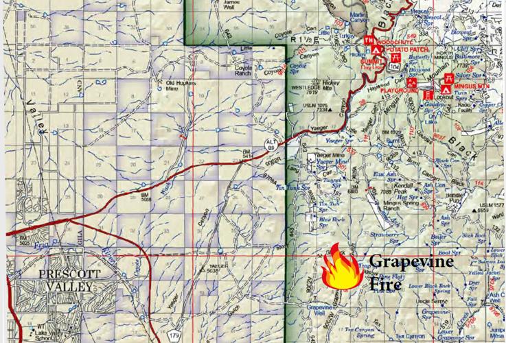 Smoke visible from Grapevine Fire on Mingus Mountain | Fires | dcourier.com