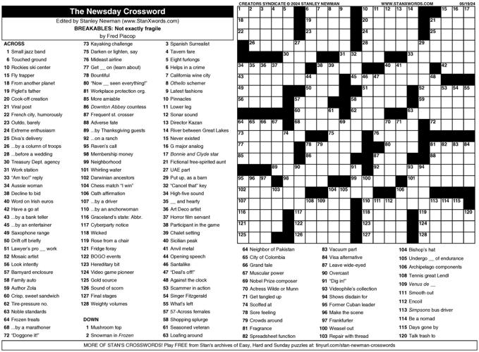 Crossword puzzles: Week of May 19, 2024 | Multimedia | dcourier.com