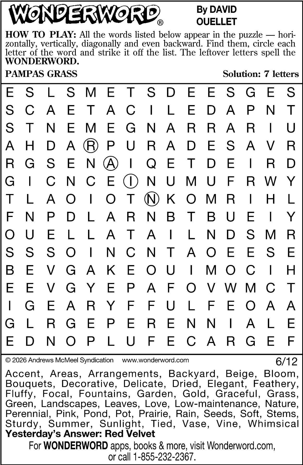 Wonderword puzzles for Week of June 7, 2026 | Multimedia | dcourier.com