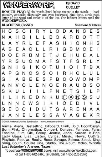 Wonderword puzzles: Week of March 3, 2024 | Puzzles from Print Edition ...