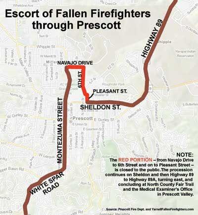 Map shows firefighters' procession | News | dcourier.com