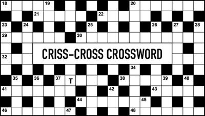 Monday Printable: Criss-Cross Crossword Puzzle 051120 | Features | dcourier.com
