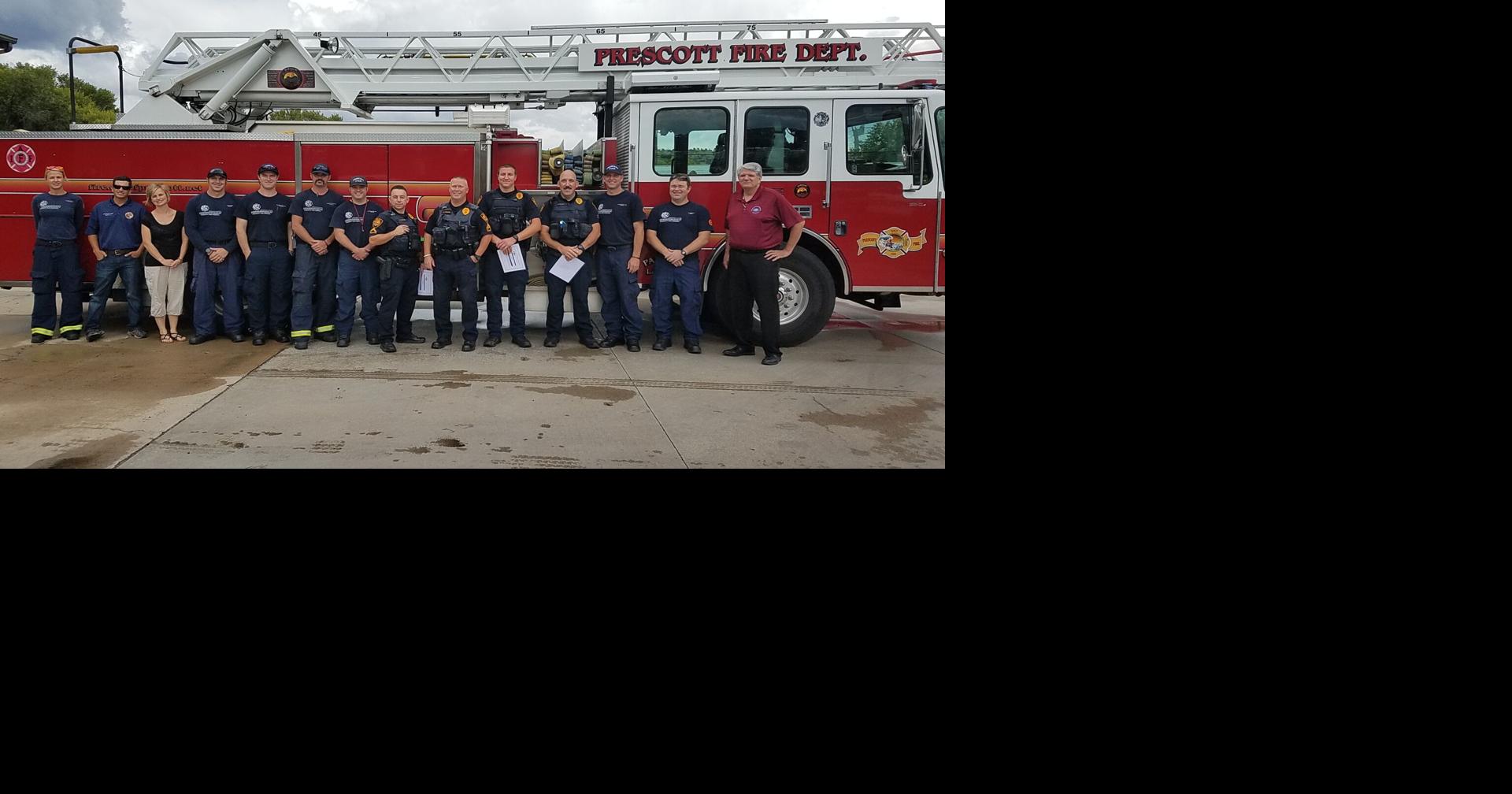 Prescott Fire Department honors police officers for EMS aid | News ...