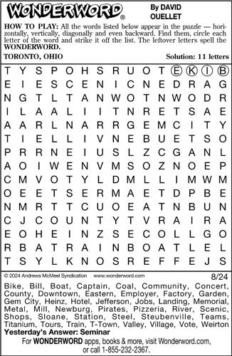 Wonderword puzzles for Week of Aug. 18, 2024 | Multimedia | dcourier.com