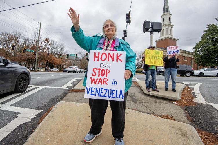North Decatur Action protests Trump’s invasion of Venezuela | Decatur ...