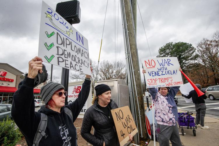 North Decatur Action protests Trump’s invasion of Venezuela | Decatur ...
