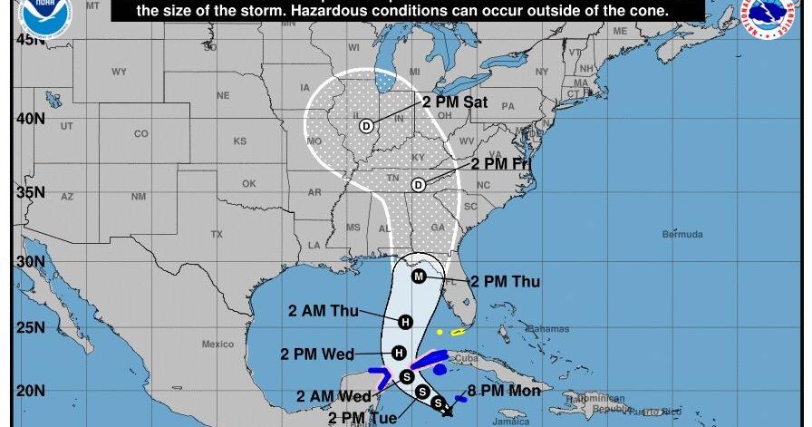 Current path of Hurricane Helene runs through Georgia | Archives ...