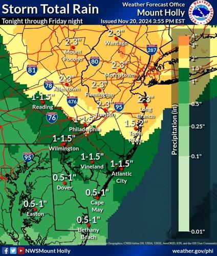 Weather Service adds to rainfall estimates as powerful storm enters ...