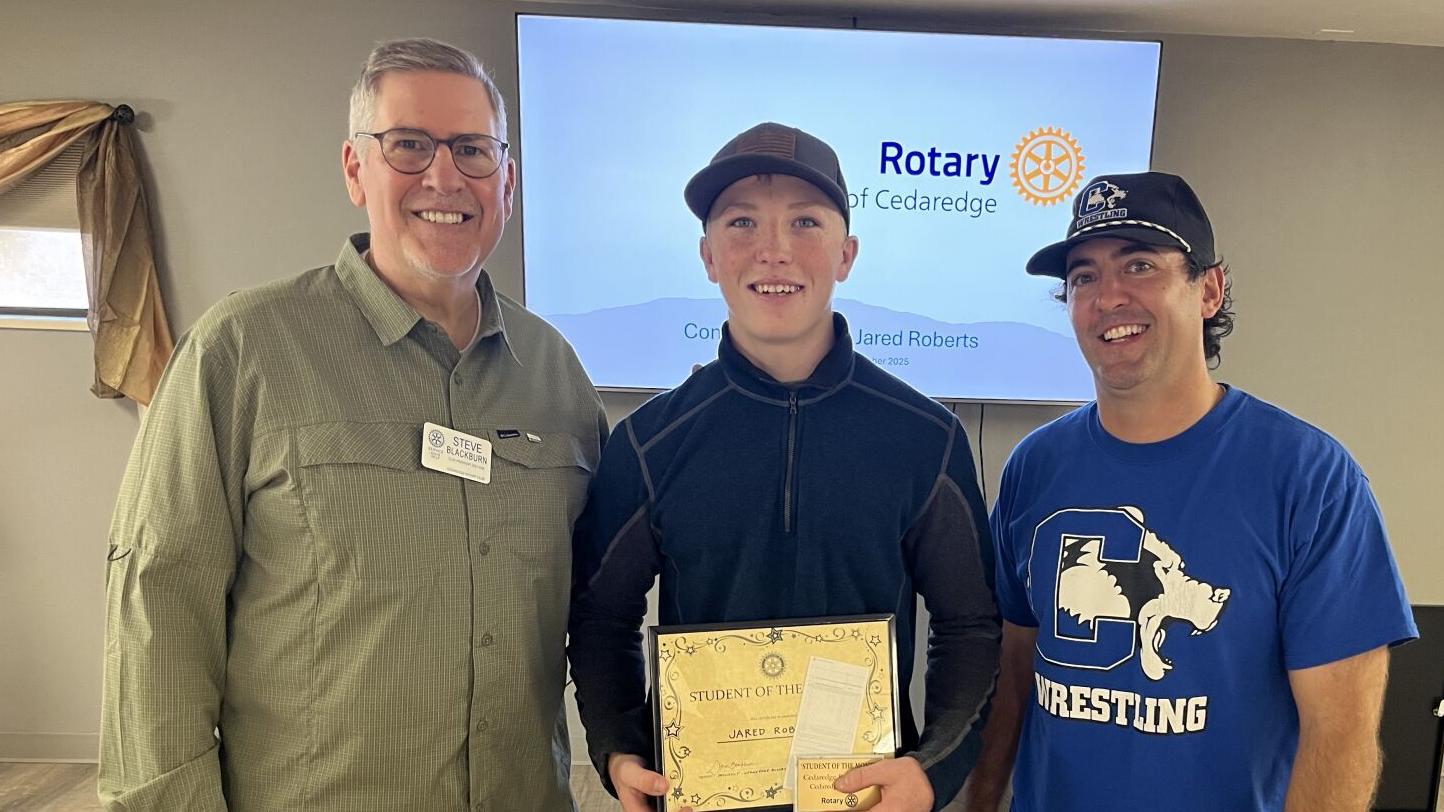 Cedaredge Rotary Club honors Jared Roberts as October Student of the ...