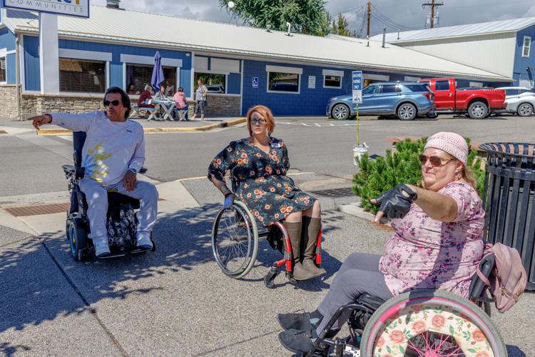 Handicapped advocates take Cedaredge administrator around town in a ...