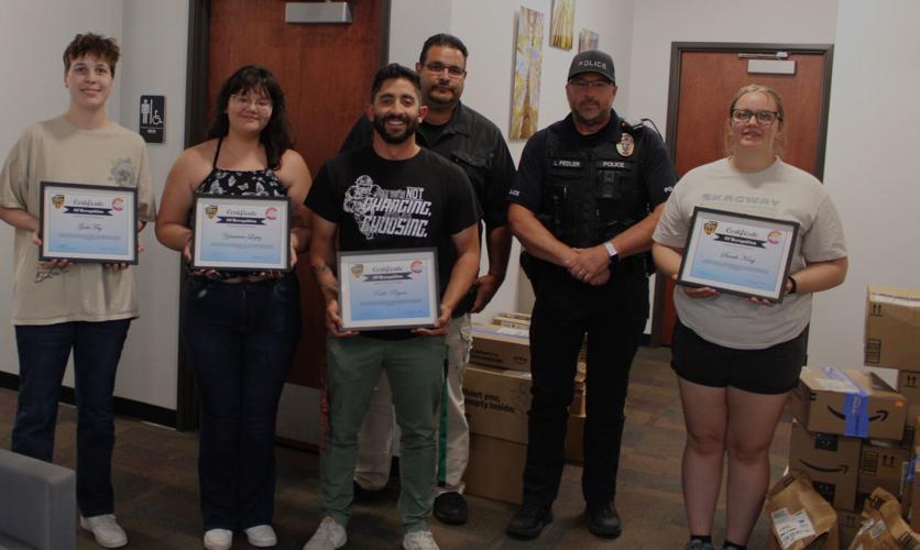 Police chief honors teacher, students for mural at PD | News ...