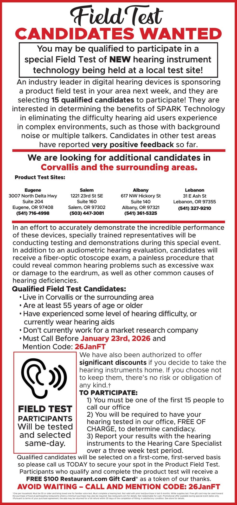 Health Services - Miracle Ear - Ad from 2026-01-15