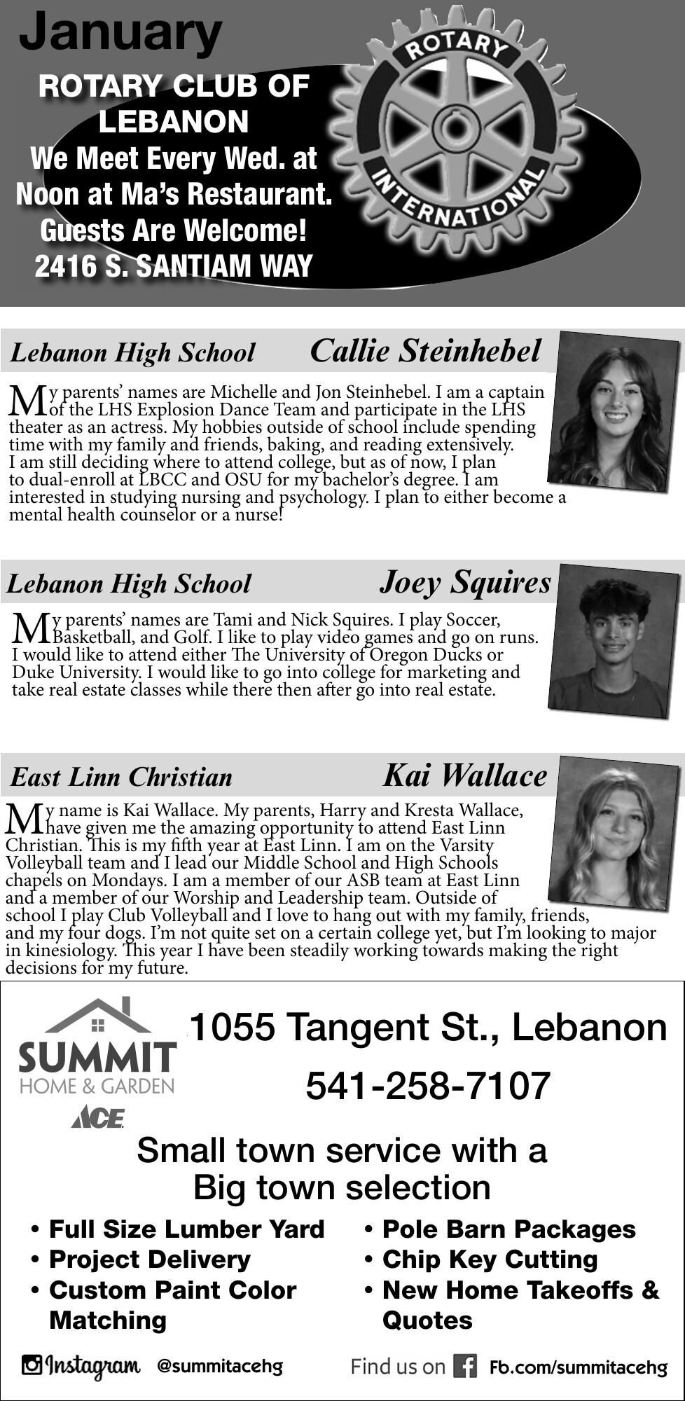 Summit Home & Garden ACE - Ad from 2026-01-29