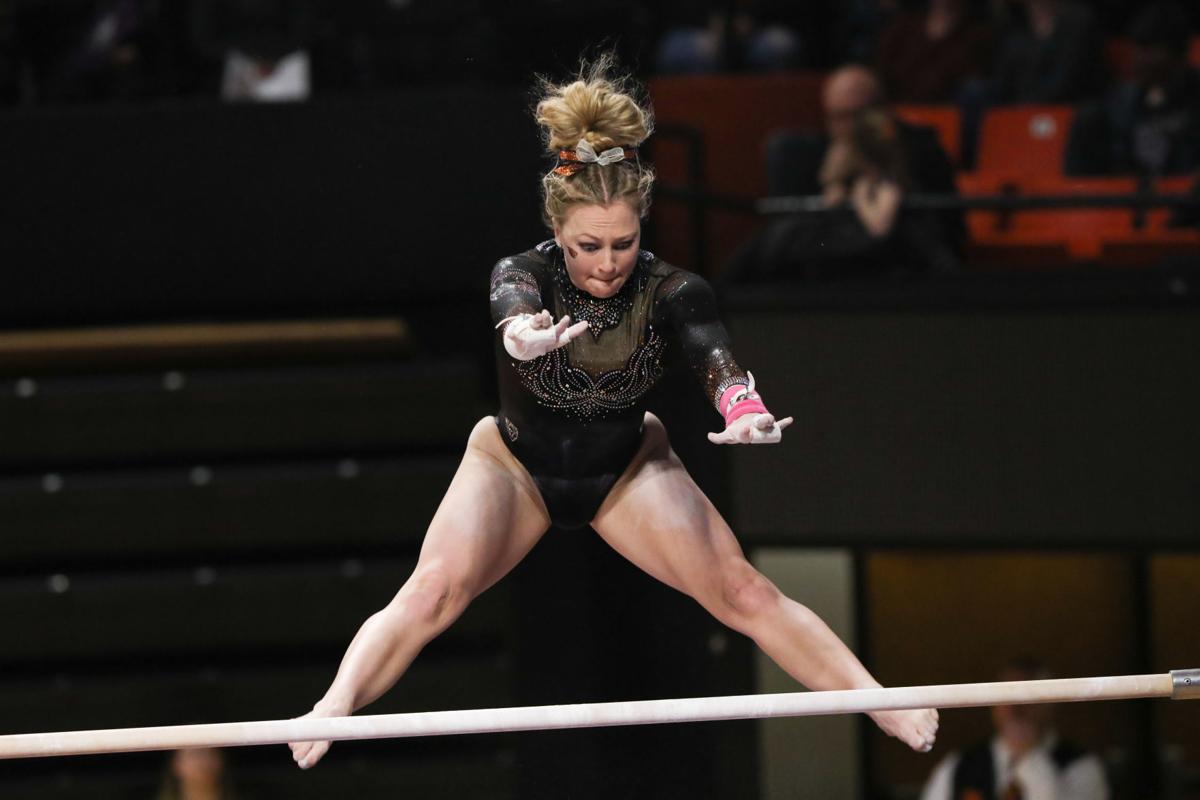 OSU gymnastics: Halli Briscoe is all business | Gymnastics ...