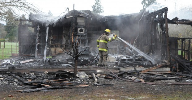 Two-alarm fire destroys vacant house near Lebanon