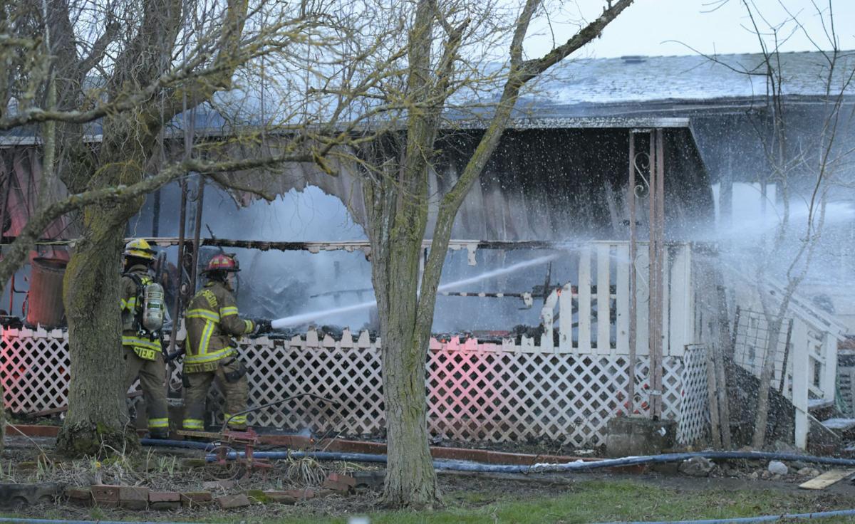 Blaze destroys house near Brownsville
