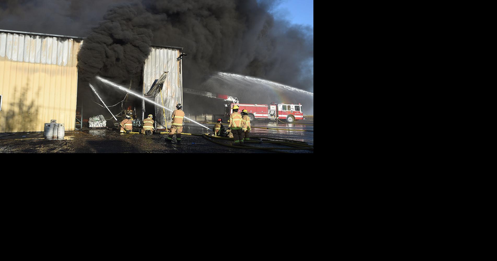 Halsey seed warehouse scorched by fire