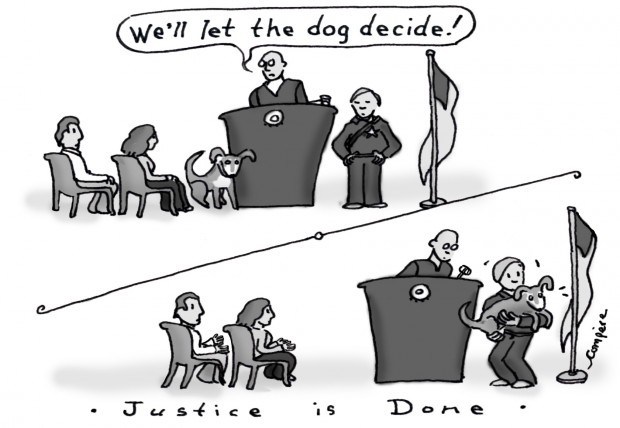 Editorial Cartoon, Dog Justice (July 30)