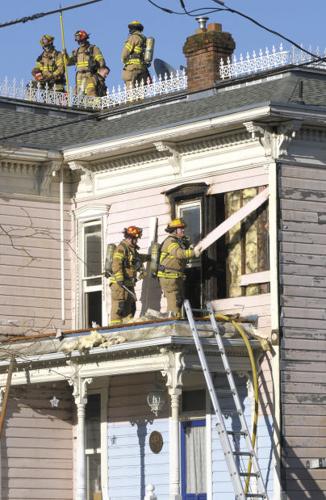 House fire in Hackleman Historic District