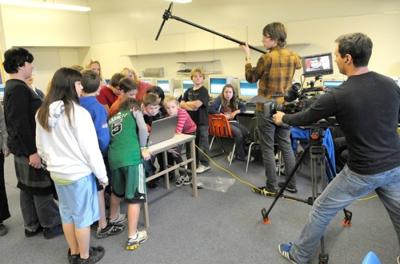 NBC film crew visits Seven Oak Middle School