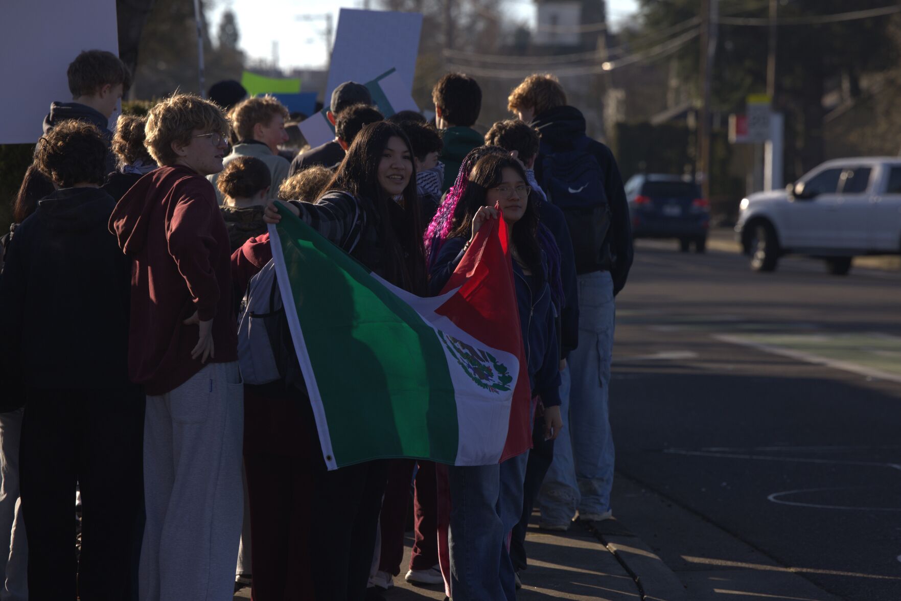 PHOTOS: Corvallis students protest ICE; walk out of class
