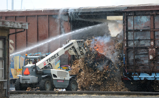 Rail car catches fire in Millersburg