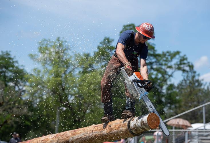 Ax-throwers go head to head in sport logging contest