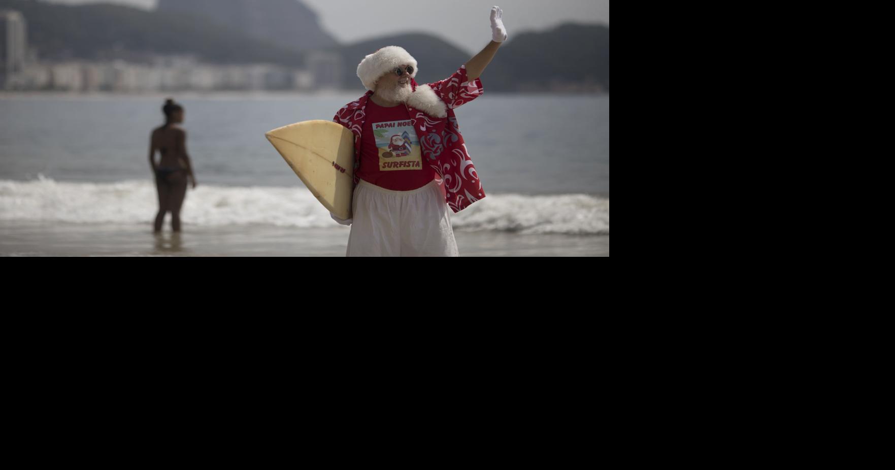 29 photos of Santa surfing, sprinting and skiing around the world