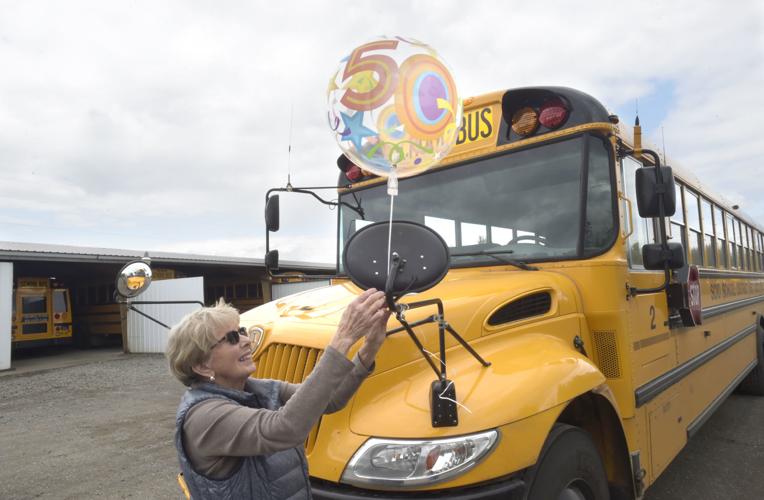 On the road again: Karen Robinson marks 50th year driving buses for the ...