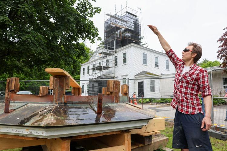 The belfry is back: Historic bell tower returns to Atkinson Academy ...