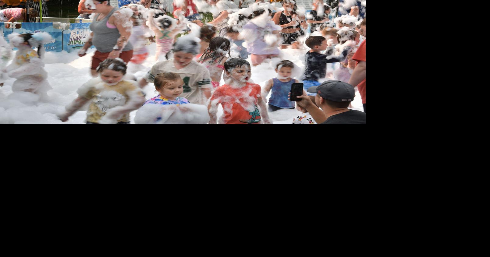 Fun with foam: Soapy sensation draws a crowd of kids in Hampstead ...