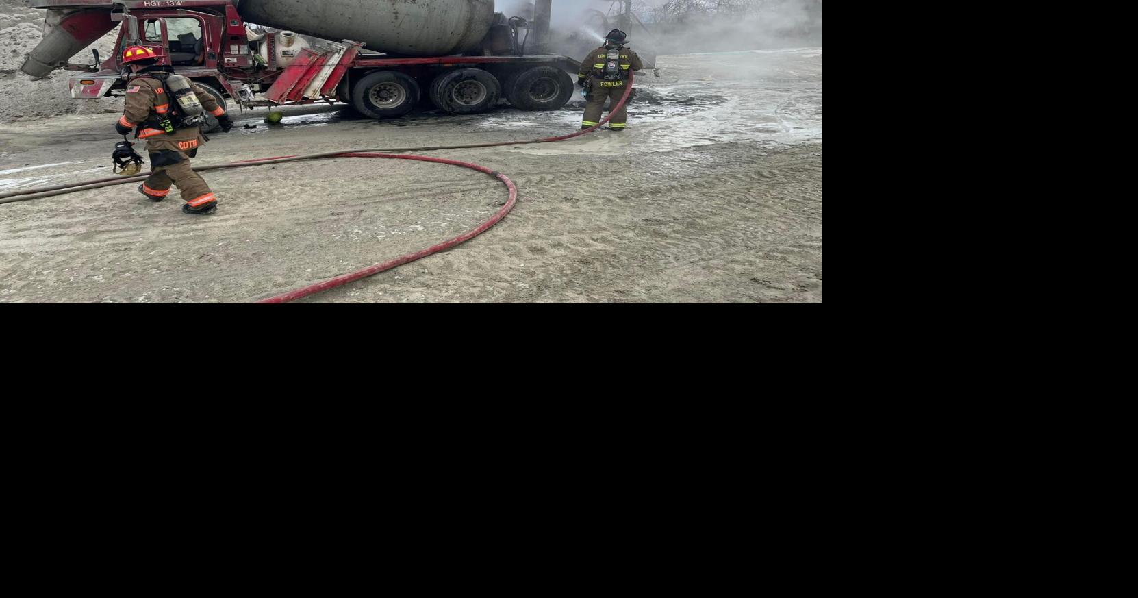 Fire crews respond to cement truck fire | Londonderry | derrynews.com