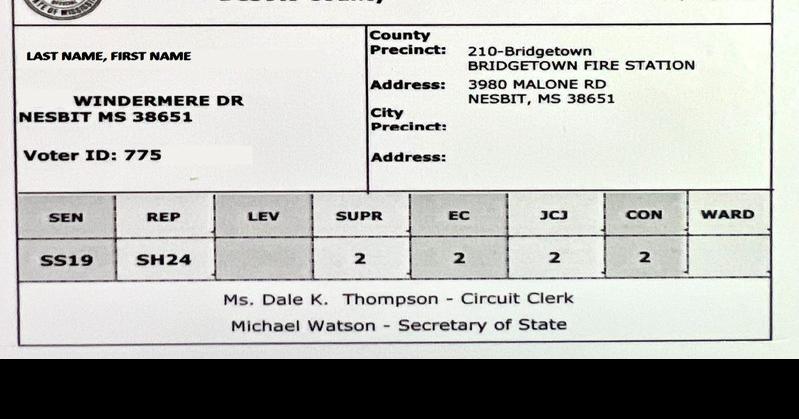 Voter card registration notification | News | desototimes.com