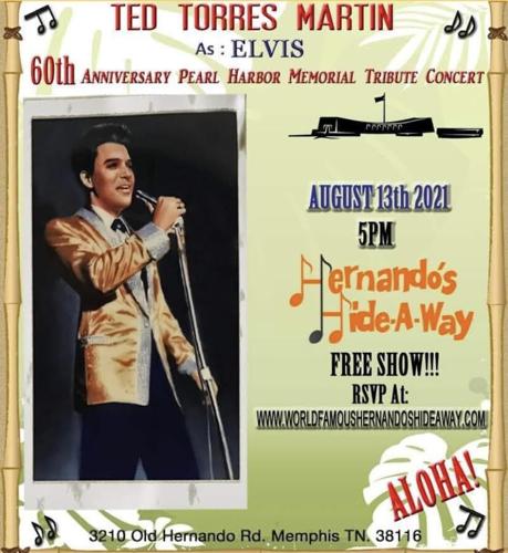 Elvis Tribute Artist Ted Torres Martin to pay homage to the King’s 1961 ...