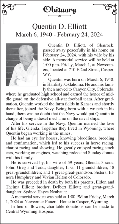 Quentin D. Elliott | Obituaries | douglas-budget.com