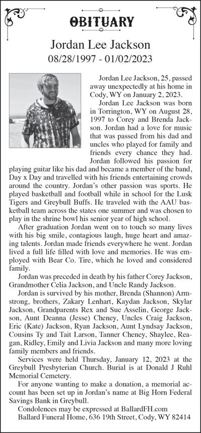 Jordan Lee Jackson | Obituaries | douglas-budget.com