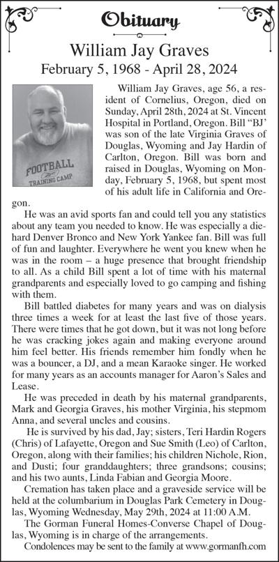 William Jay Graves | Obituaries | douglas-budget.com